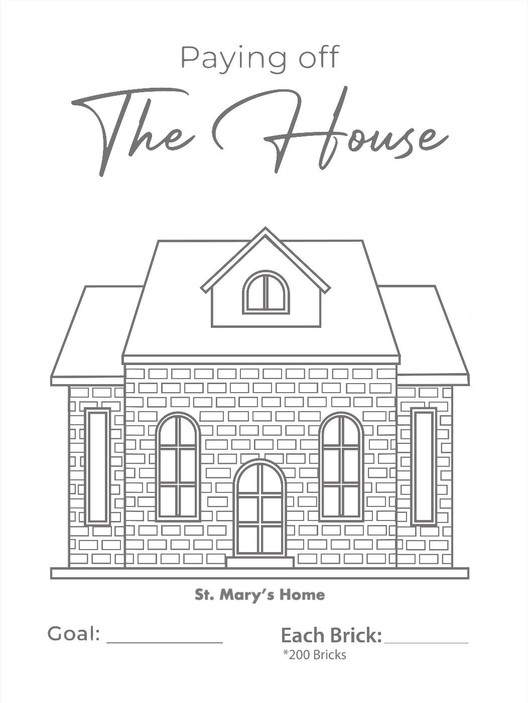 Custom Home Mortgage Payoff Chart (digital Download) // Fill in 200 ...