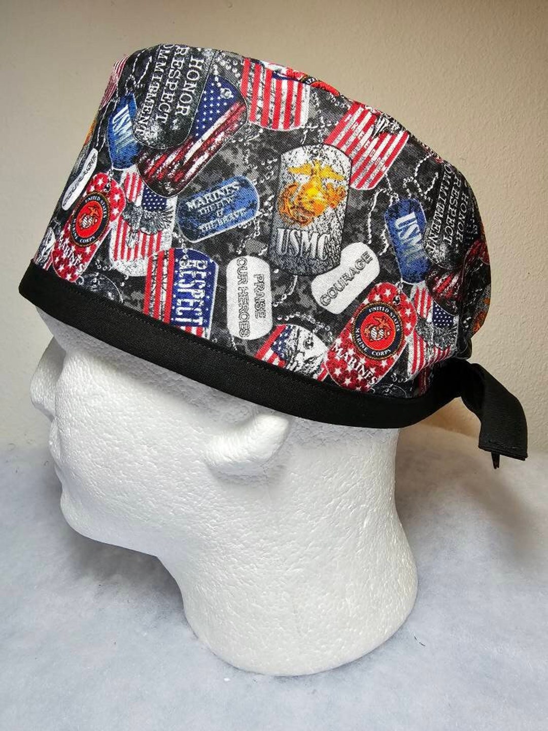Military Dog Tags Surgical Scrub Cap, Surgeon's Cap, Dentist Cap ...
