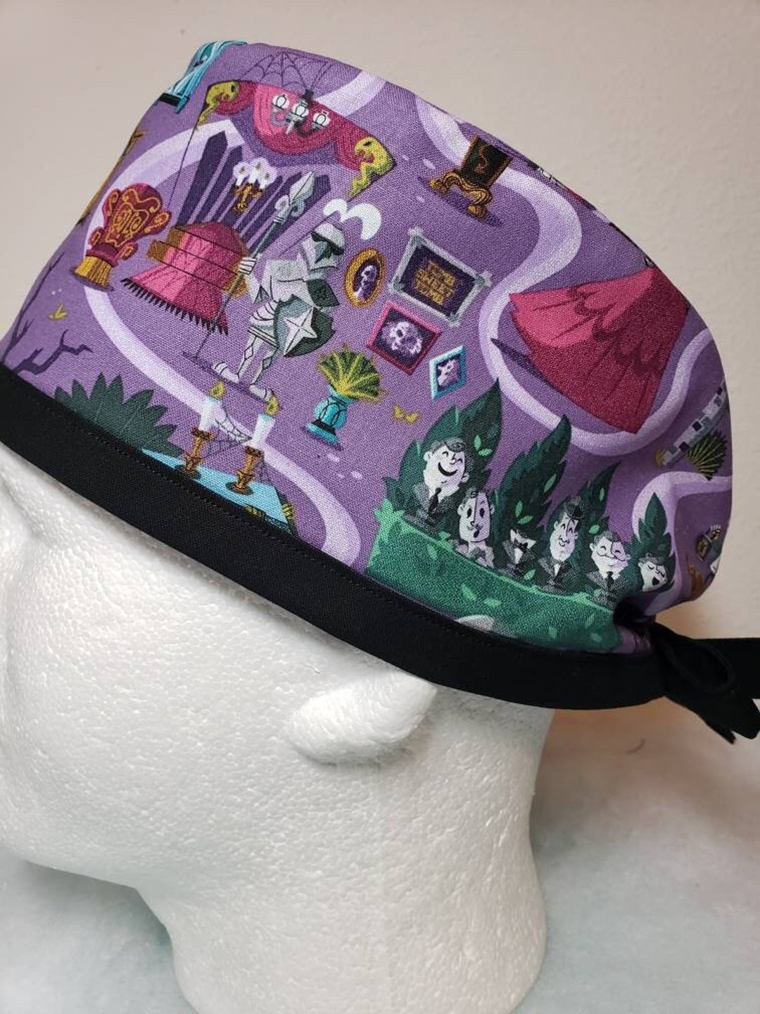 Haunted Mansion Surgical Scrub Cap Halloween Cap Nurse Cap - Etsy
