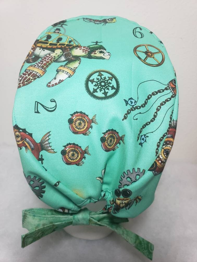 Steampunk Surgical Scrub Cap, Science Fiction, Dentist Cap, Medical ...