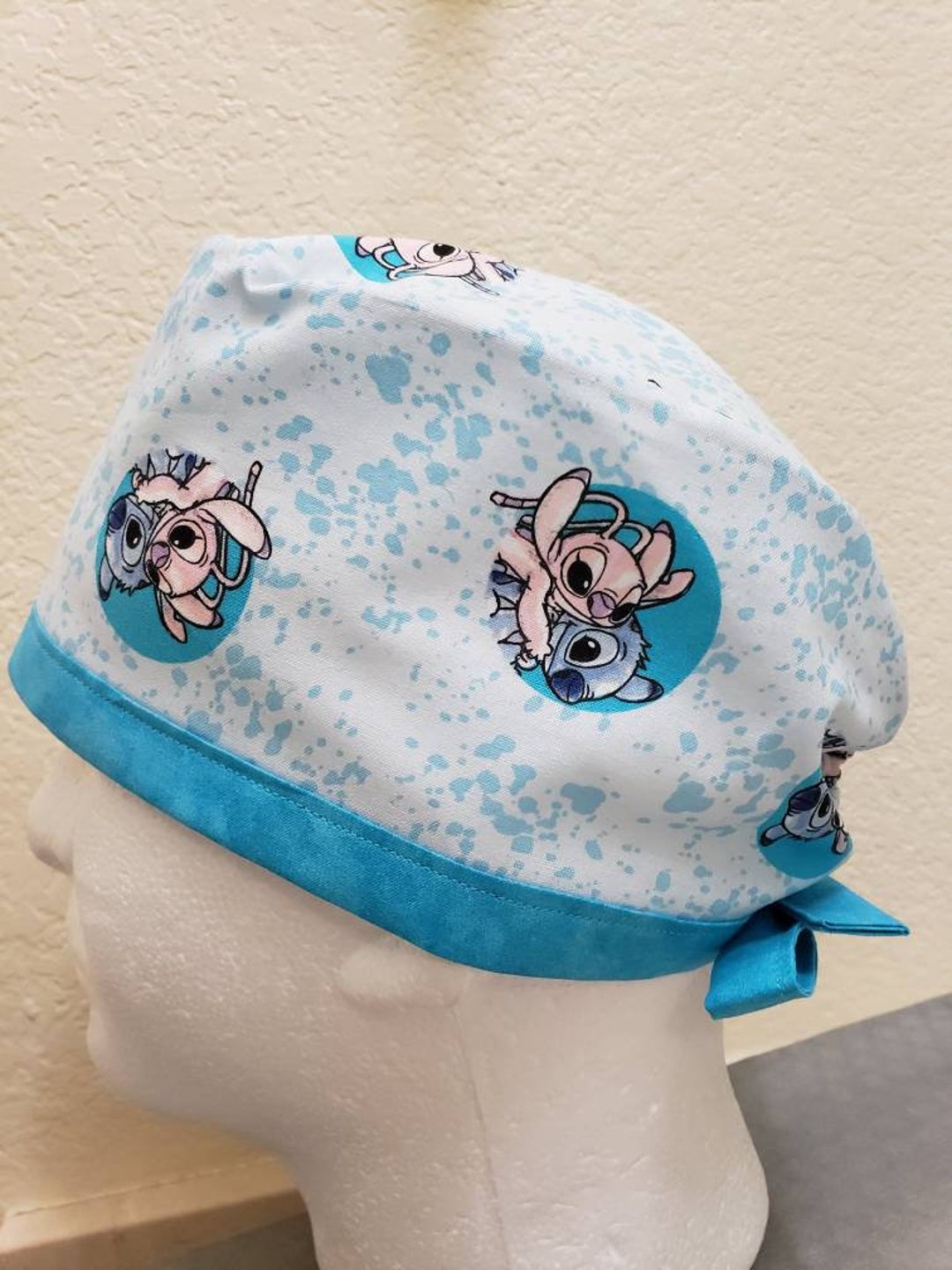 Disney Stitch and Angel Surgical Scrub Cap - Etsy