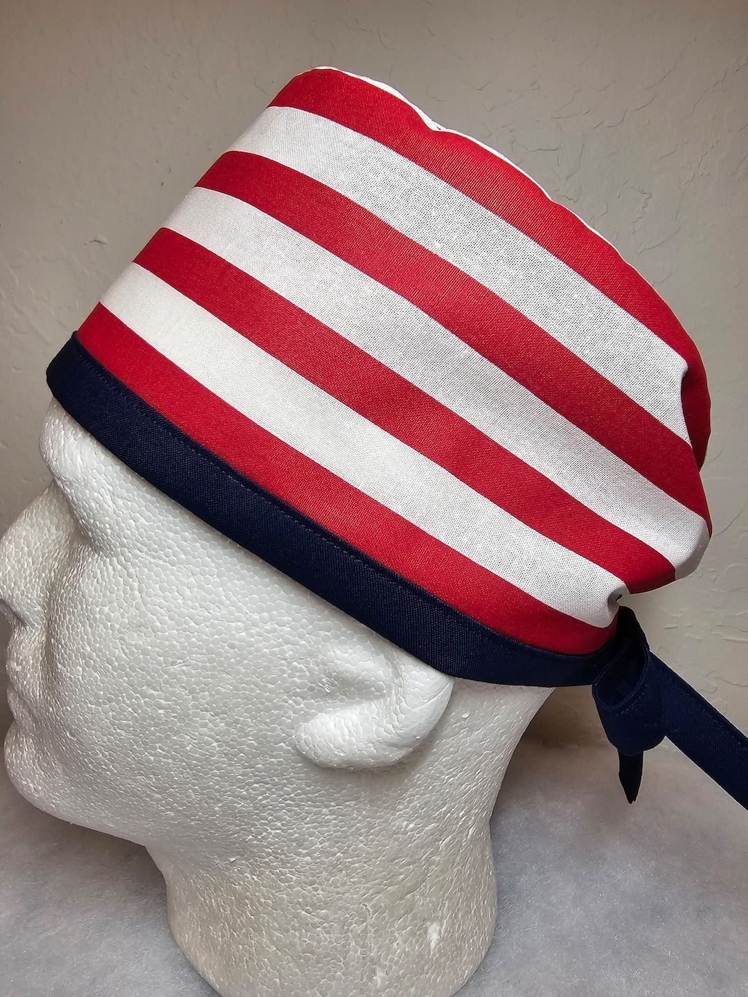 Red White and Blue Flag Patriotic Surgical Scrub Cap, American Flag Cap ...