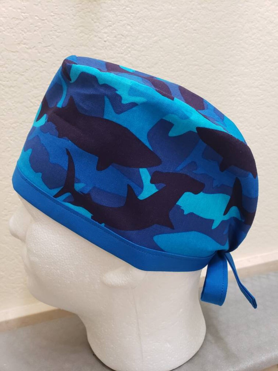 Shark Camo Surgical Scrub Cap - Etsy