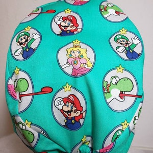 Nintendo Surgical Scrub Cap, Nurse Cap, Hygienist, Veterinarian, Dental ...