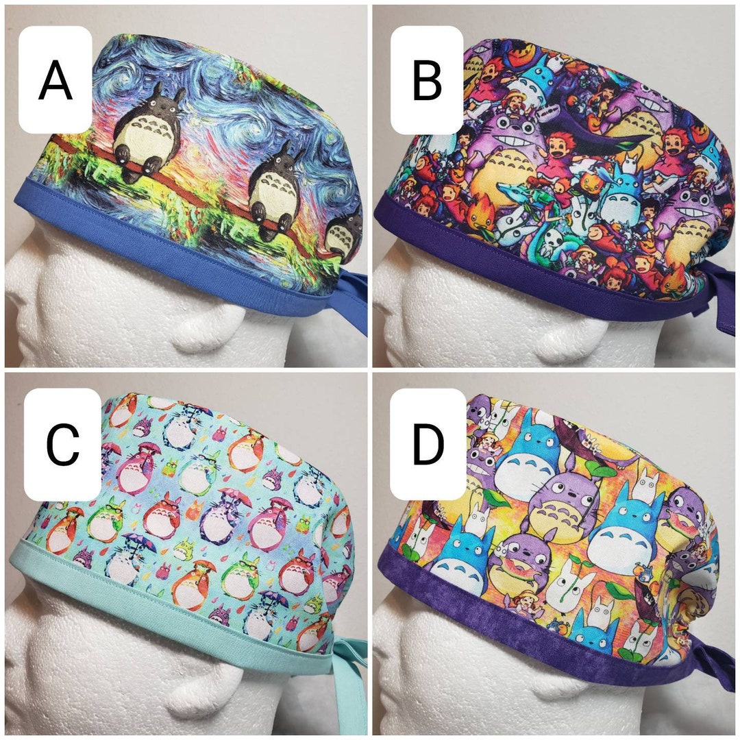 Funny Cartoon Surgical Scrub Cap, Unisex, Healthcare, Food Service ...