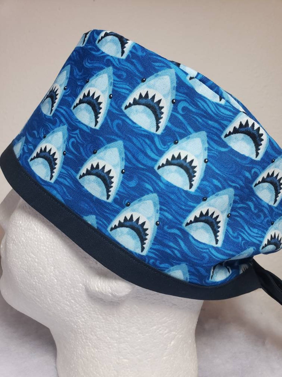 Sharks Jaws Surgical Scrub Cap, Nurse Cap, Dentist Cap, Veterinarian ...