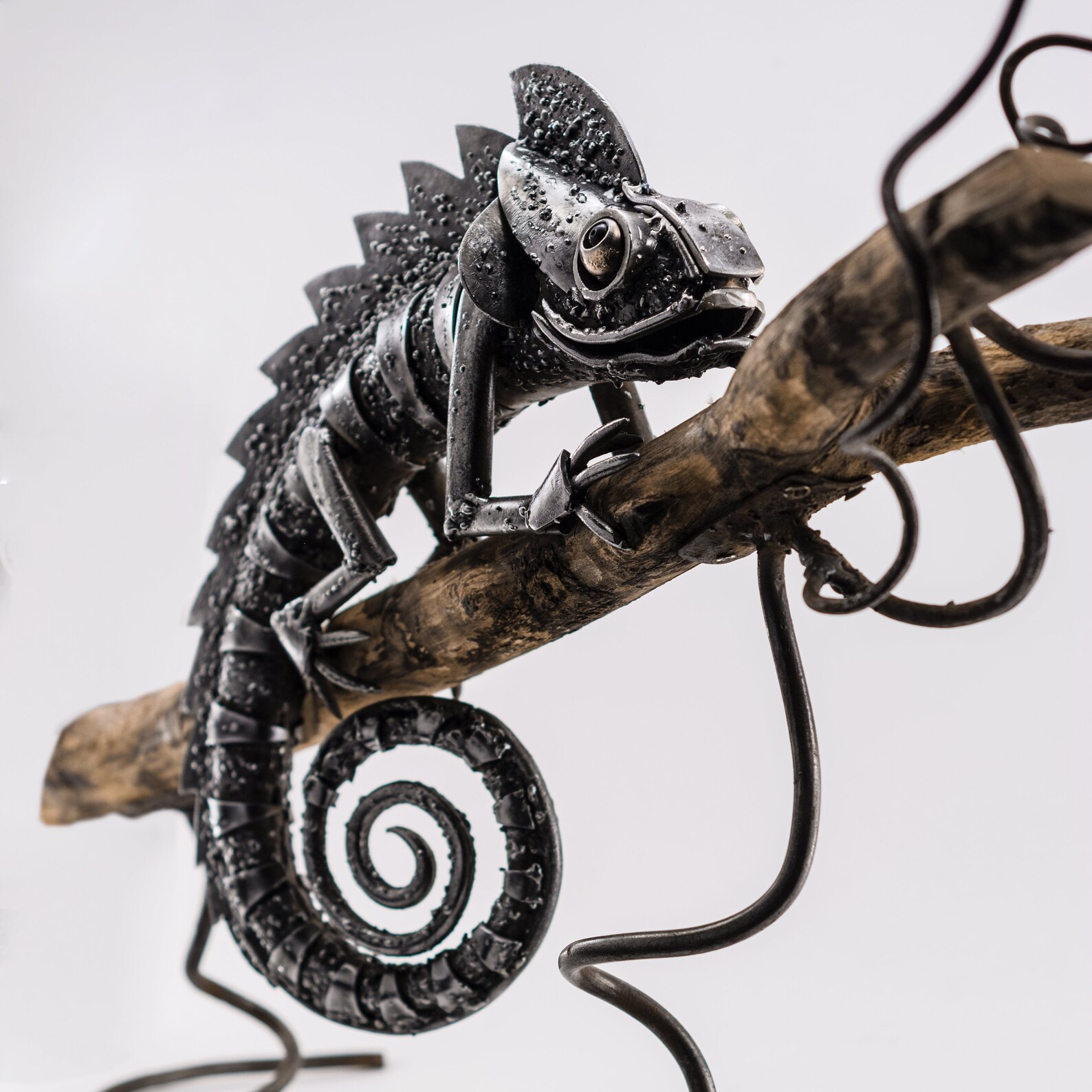 Metal chameleon art Armenian handmade Animal art Metal | Etsy