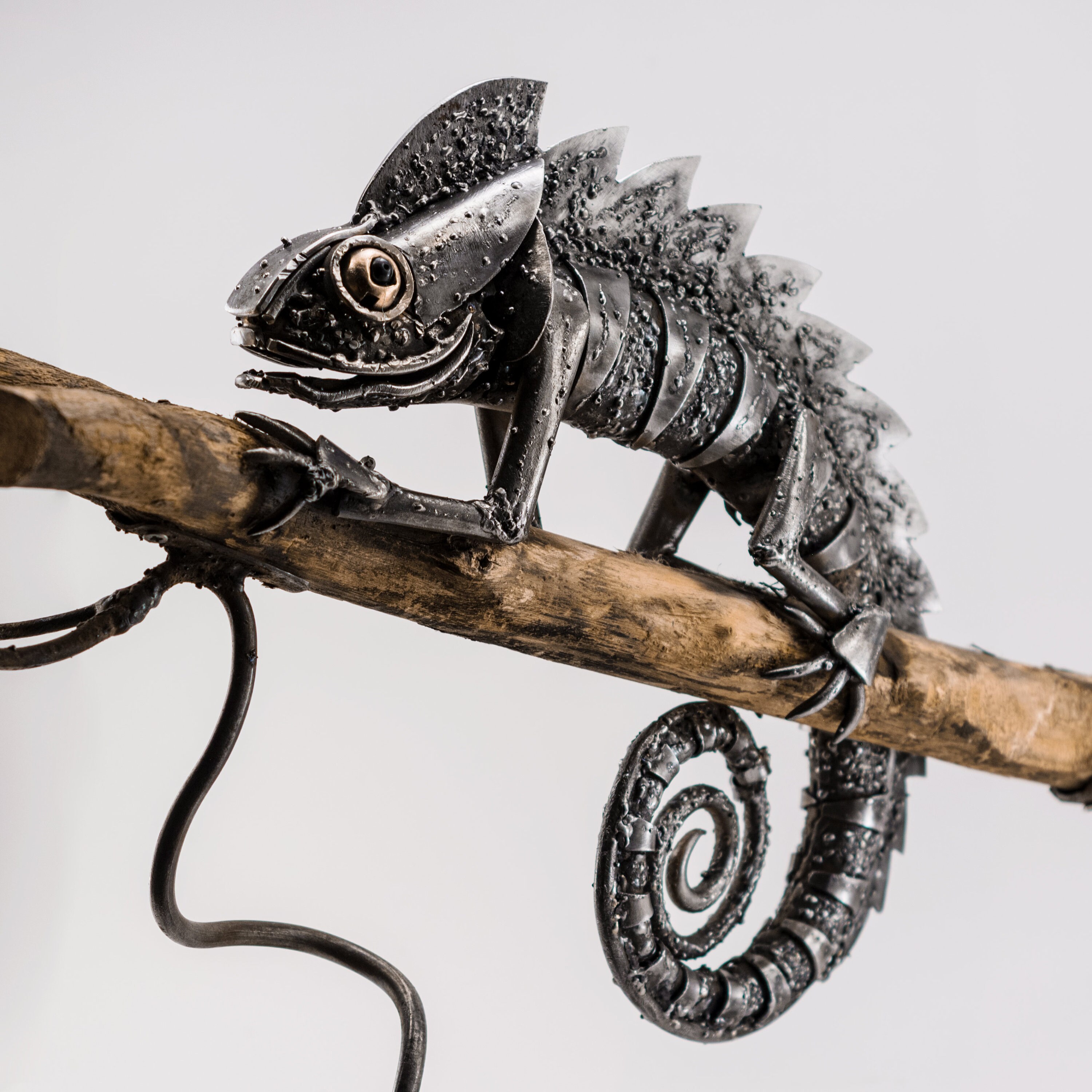 Metal chameleon art Armenian handmade Animal art Metal | Etsy
