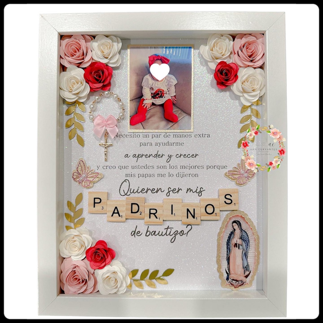 Baptism Proposal Shadow Box Caja De Sombra De Propuesta De - Etsy