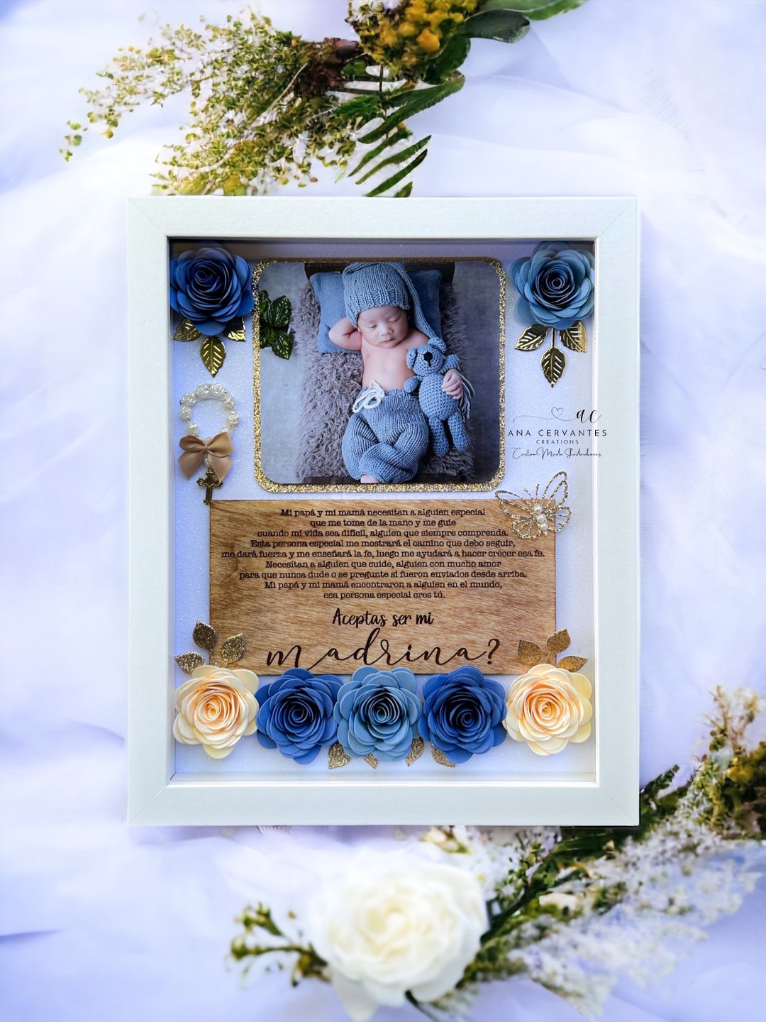 Baptism Proposal Shadow Box - Caja De Sombra De Propuesta De Bautismo ...