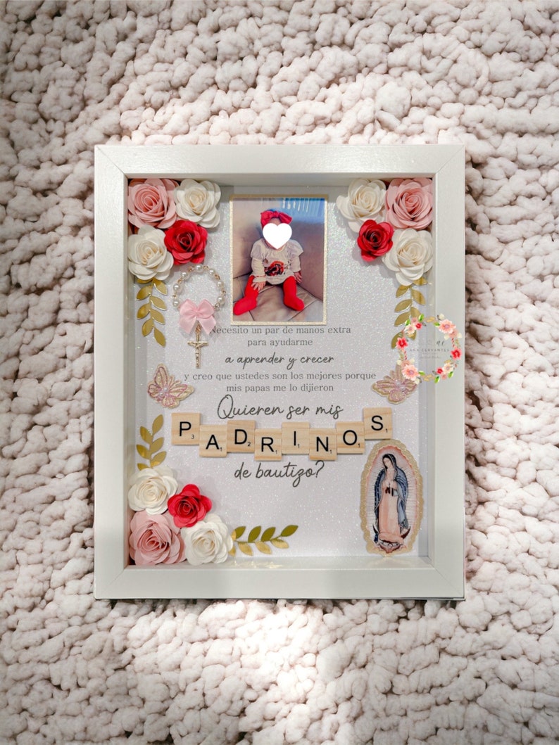 Baptism Proposal Shadow Box Caja De Sombra De Propuesta De - Etsy