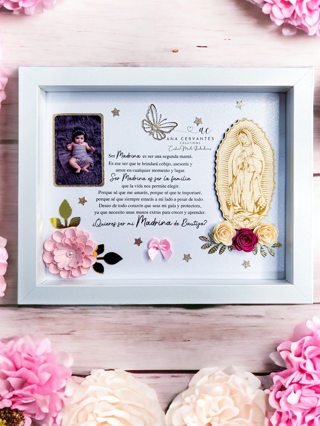 Baptism Proposal Shadow Box - Caja De Sombra De Propuesta De Bautismo ...