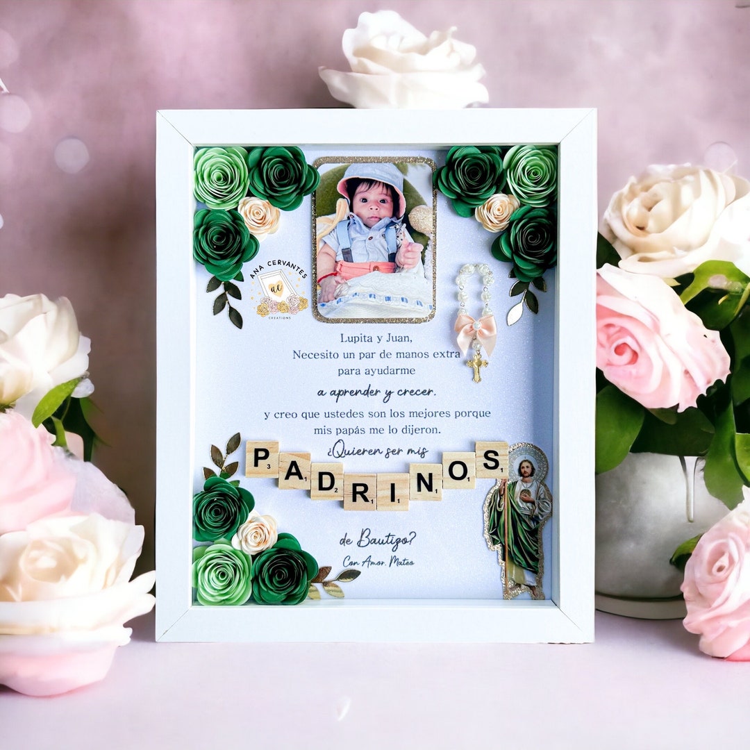 Baptism Proposal Shadow Box - Caja De Sombra De Propuesta De Bautismo ...