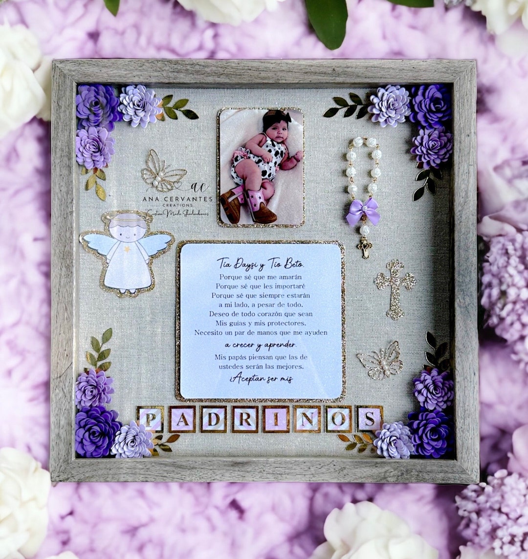 Baptism Proposal Shadow Box - Caja De Sombra De Propuesta De Bautismo ...