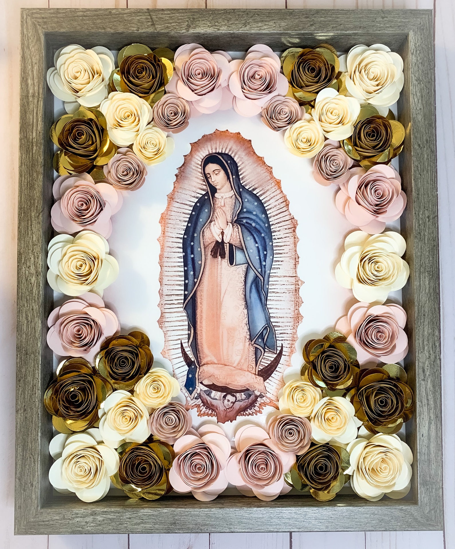 Virgen De Guadalupe Memorial Custom Made Shadow Boxes With | Etsy