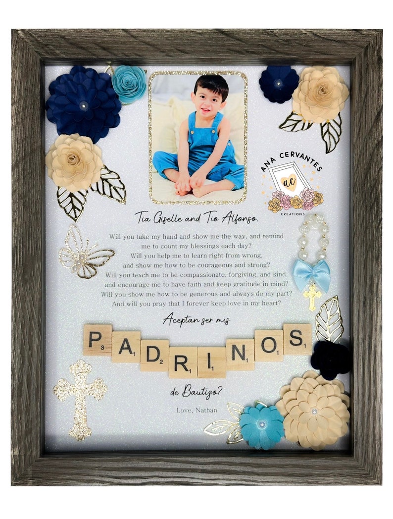 Baptism Proposal Shadow Box Caja De Sombra De Propuesta De - Etsy