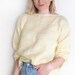 Relaxed Fit Vintage Sweater | Women's Pastel Yellow Jumper | Soft Light ...