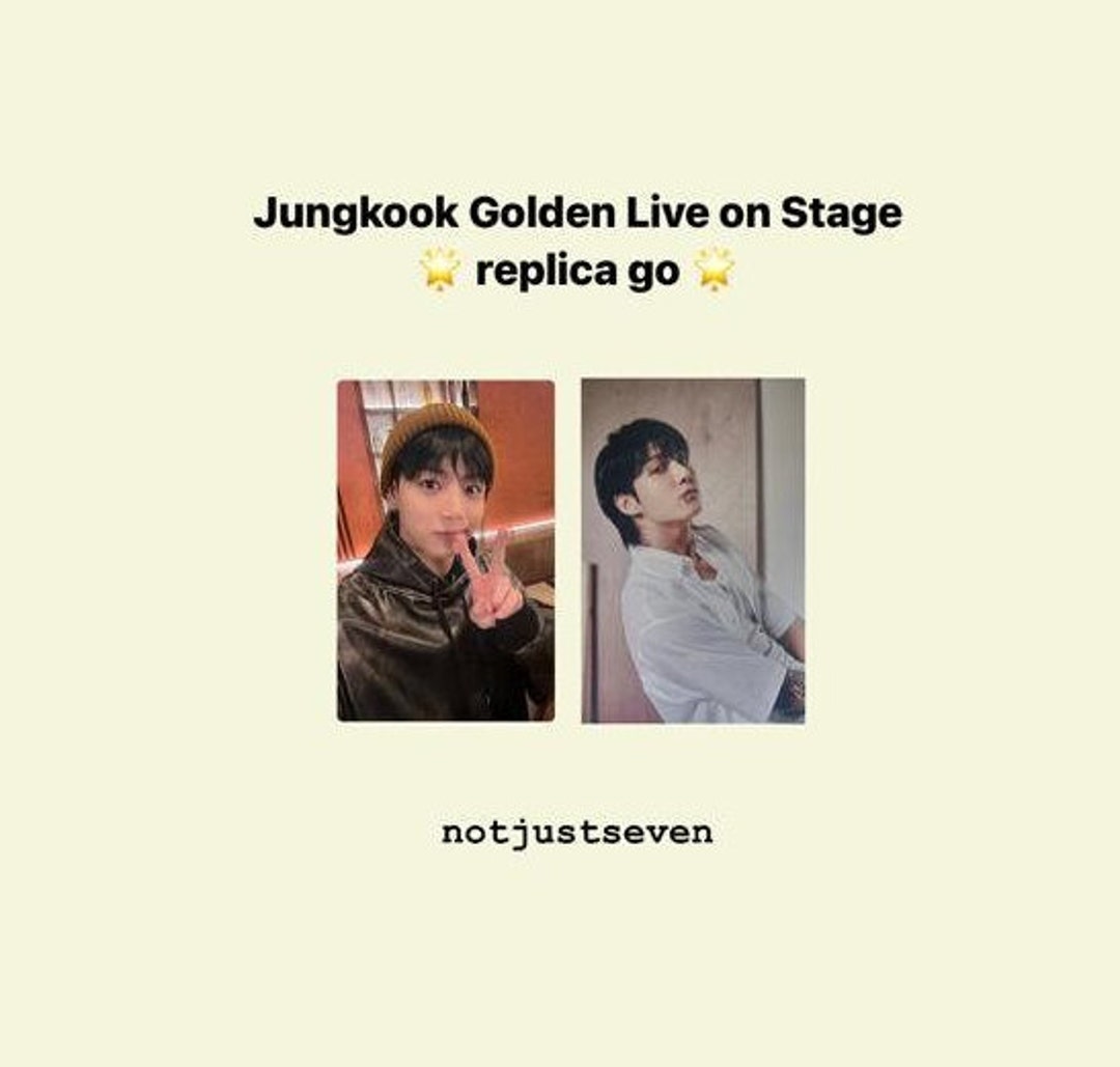 Jungkook/jk Golden Live on Stage Broadcast/gift BTS Photocard - Etsy