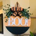 Boo Door Decor Halloween Door Sign Halloween Wood Wreath - Etsy