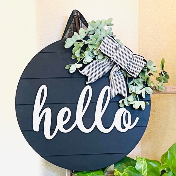 Hello Door Sign - Etsy