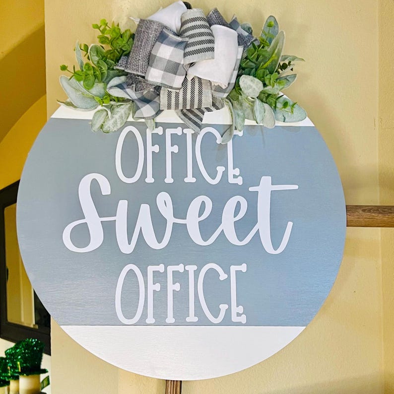 Office Door Decor, Office Door Sign, Office Farmhouse Hanger, Office ...