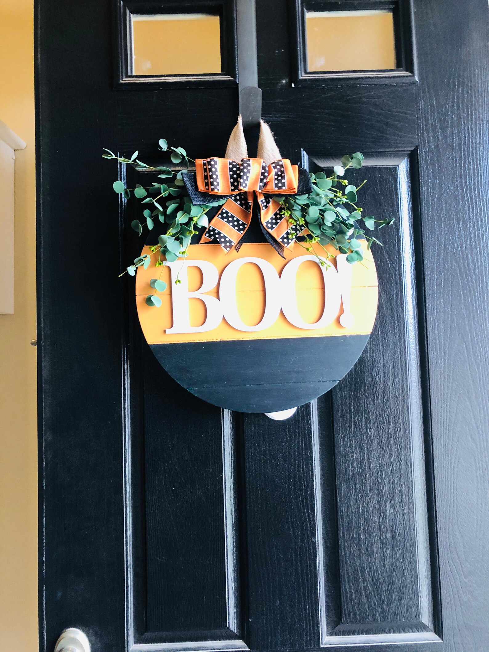 Boo Door Decor Halloween Door Sign Halloween Wood Wreath - Etsy