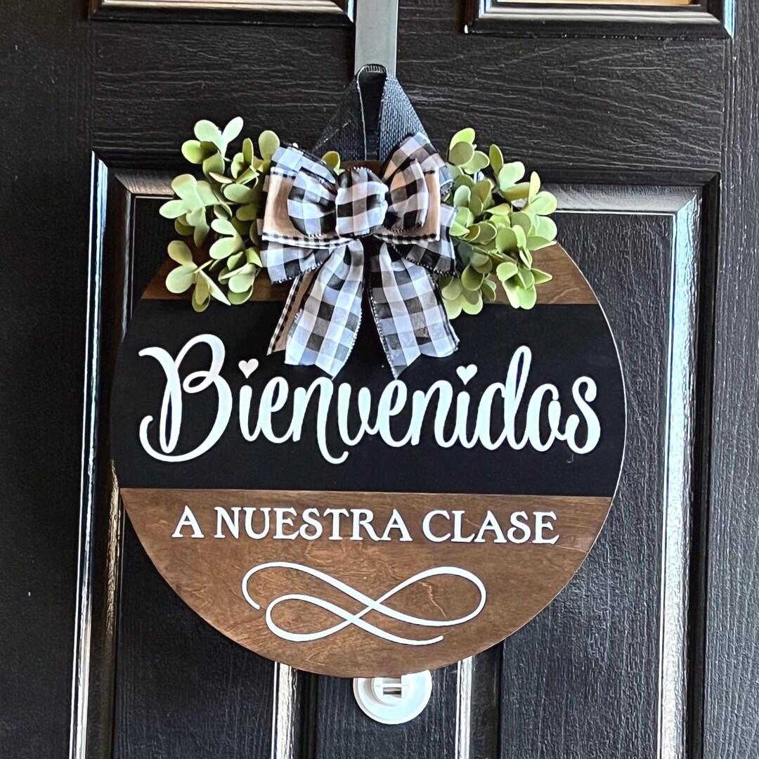 Bienvenidos A Nuestra Clase Door Decor, Bienvenidos Door Sign, Spanish ...
