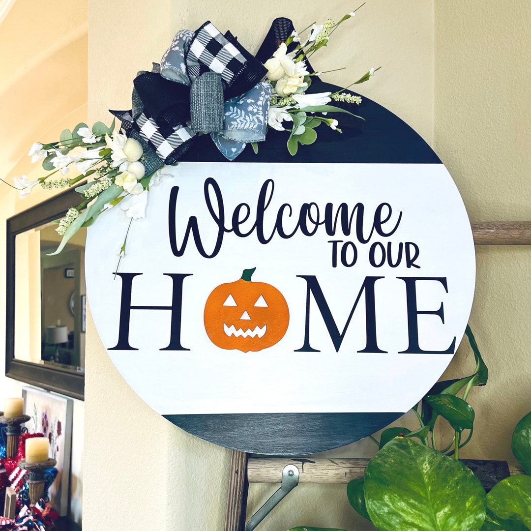 Interchangeable Sign for Front Door, Seasonal Door Hanger, Front Door ...