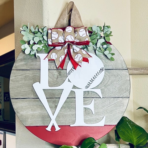 Baseball Door Sign - Etsy