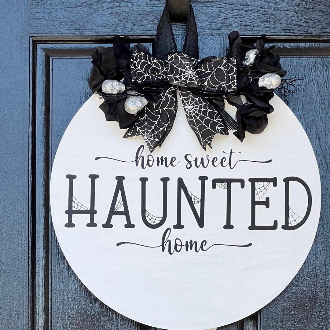 Halloween Front Door Decor, Welcome Door Sign, Halloween Door Hanger ...