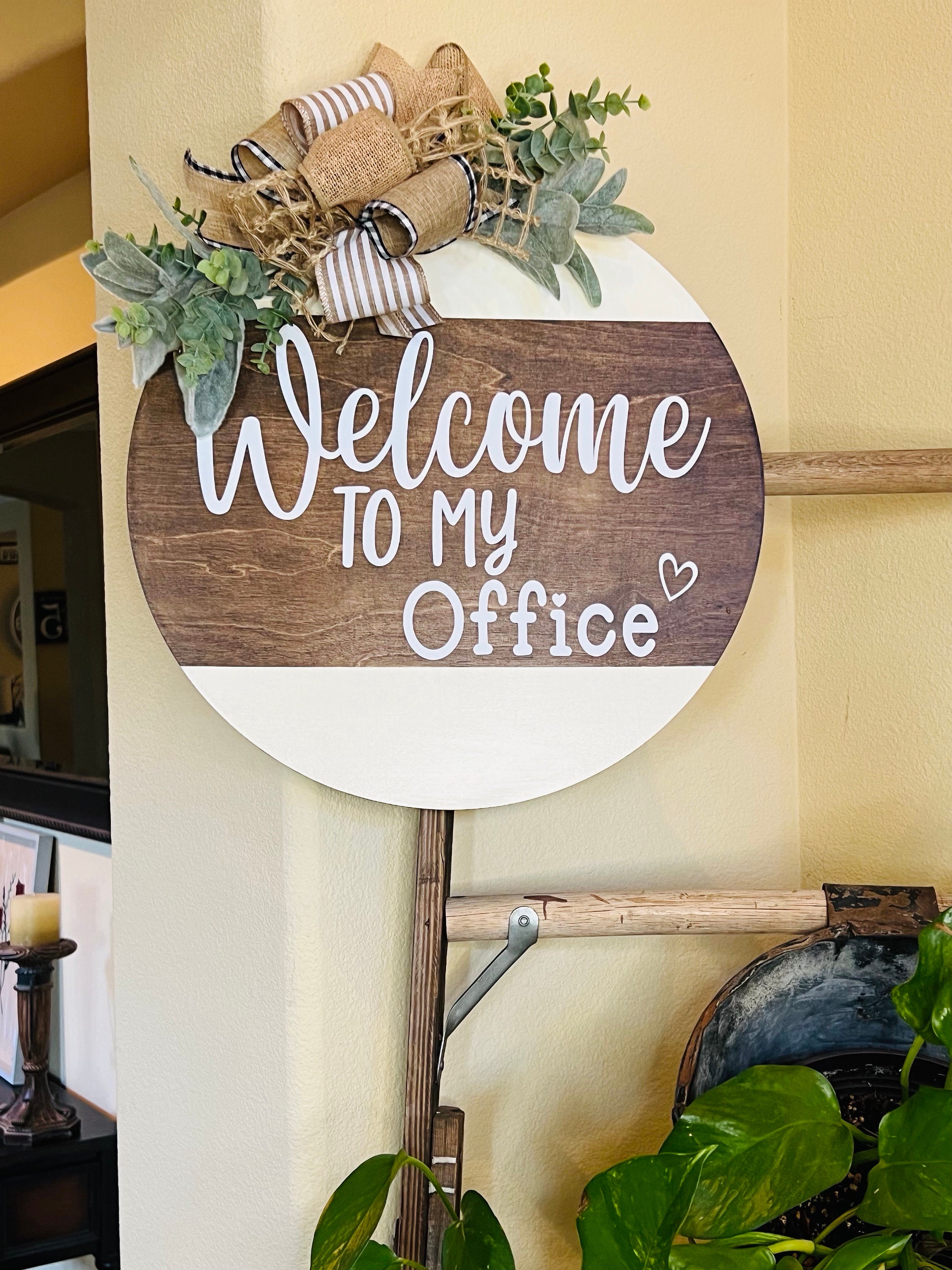 Office Door Decor, Office Door Sign, Office Farmhouse Hanger, Office ...