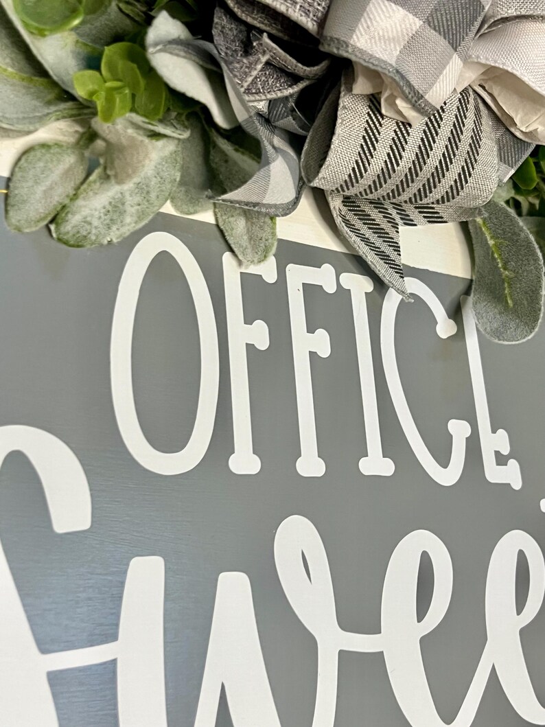 Office Door Decor, Office Door Sign, Office Farmhouse Hanger, Office ...