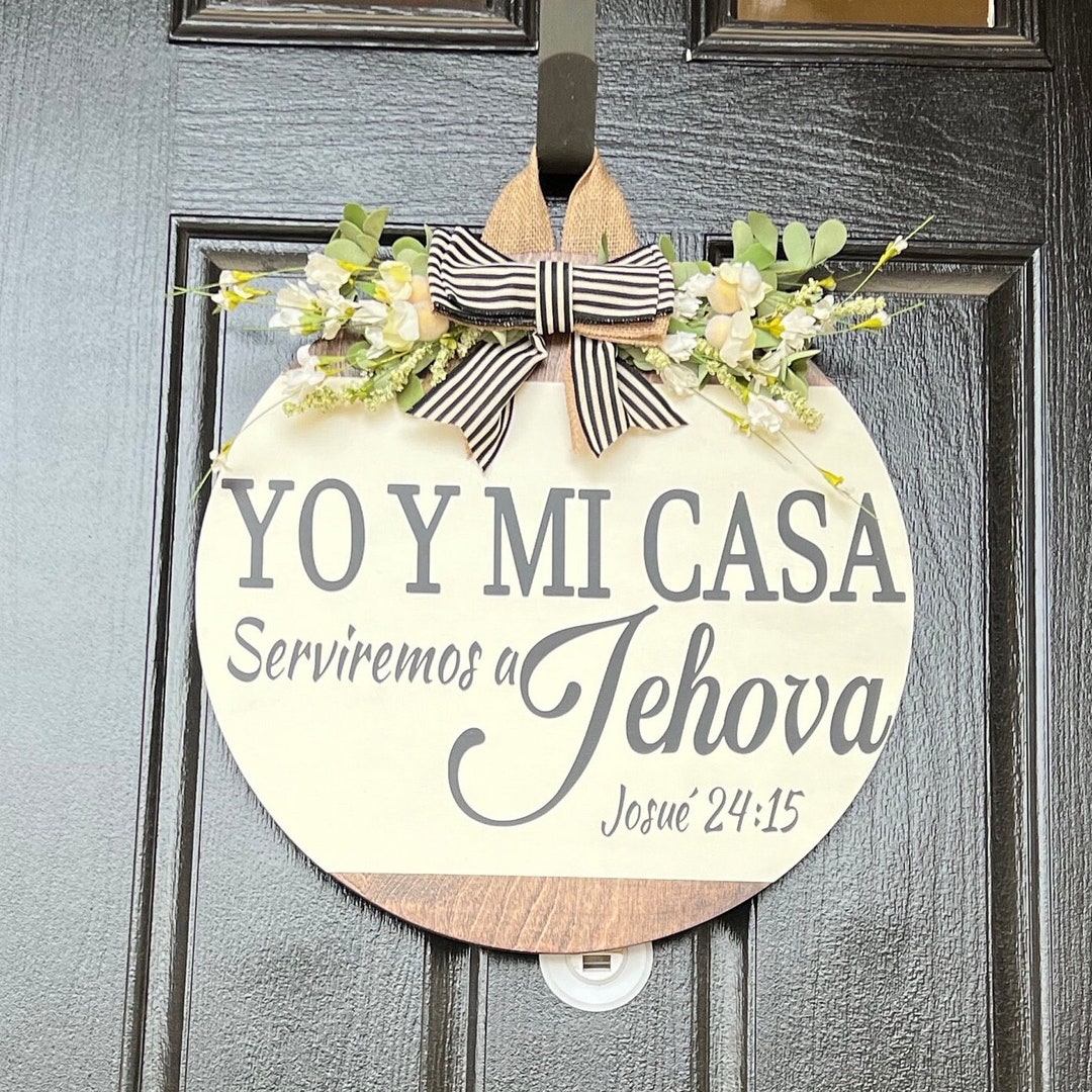 Spanish Door Decor, as for Me and My House, Joshua 24:15 Door Sign ...