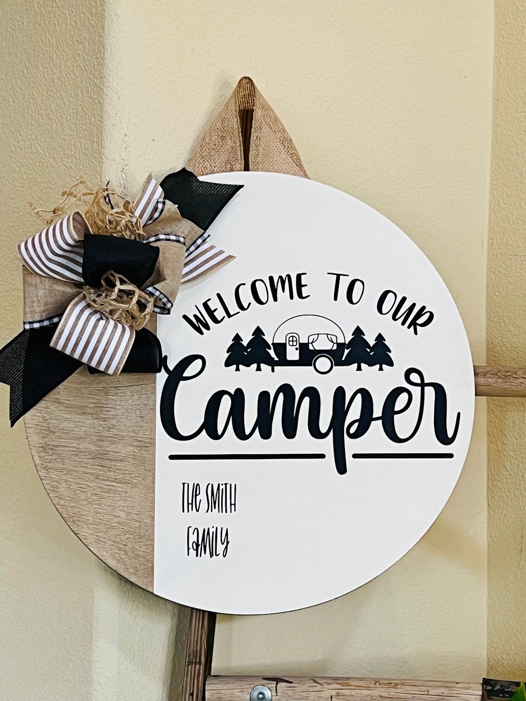 Camper Door Decor, Welcome Camper Sign, Camper Door Hanger, Camper ...