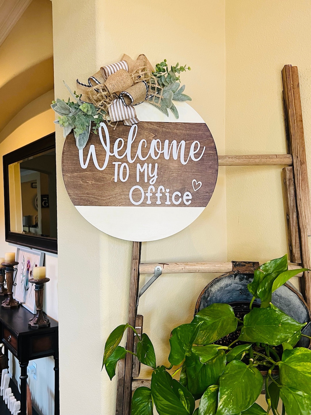 Office Door Decor, Office Door Sign, Office Farmhouse Hanger, Office ...