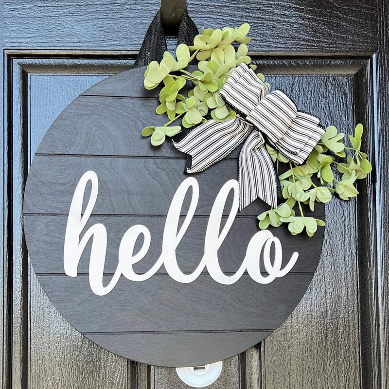 Hello Door Sign - Etsy
