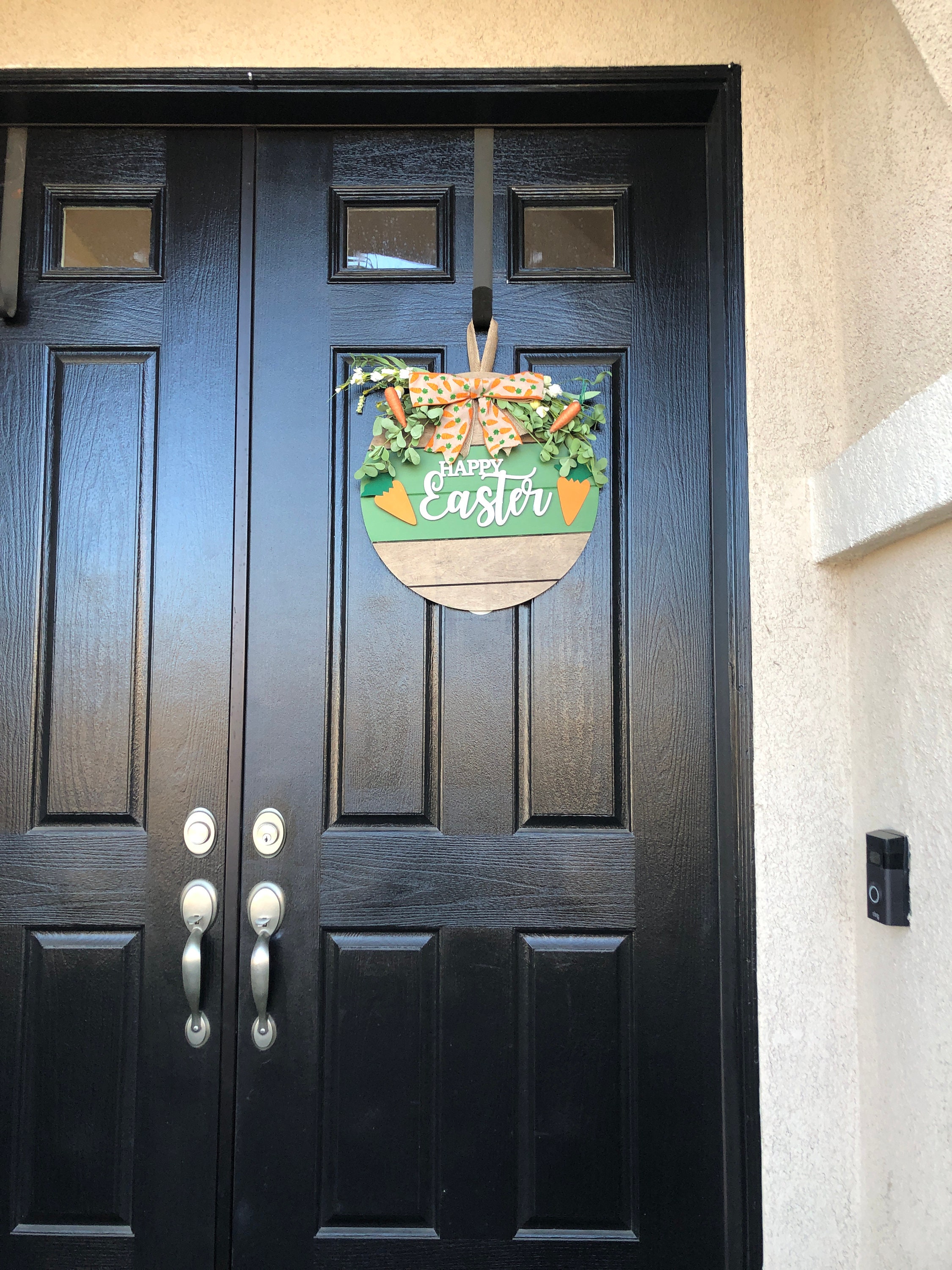 Easter Welcome Sign Door Decor Door Hanger Wood Wound | Etsy