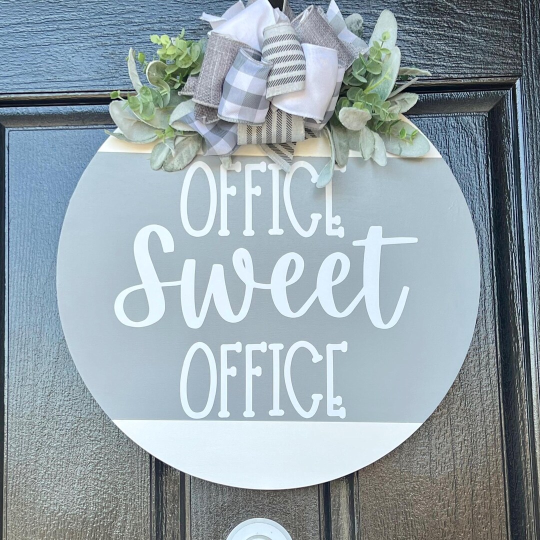 Office Door Decor, Office Door Sign, Office Farmhouse Hanger, Office ...