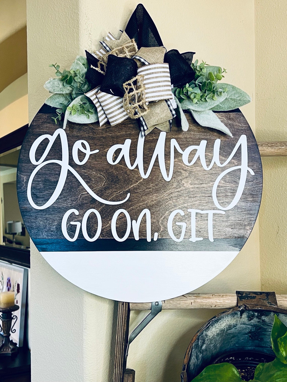 Funny Door Decor, Go Away Door Sign, Welcome Door Sign, Front Door ...