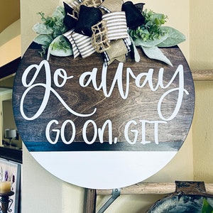 Funny Door Decor, Go Away Door Sign, Welcome Door Sign, Front Door ...