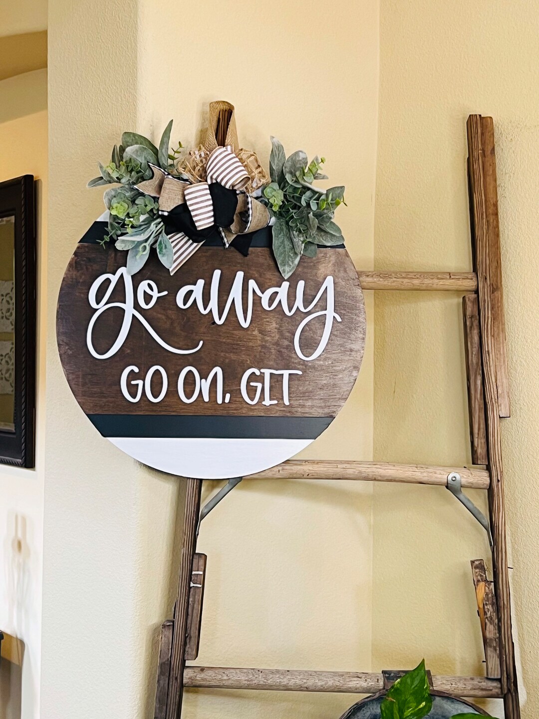 Funny Door Decor, Go Away Door Sign, Welcome Door Sign, Front Door ...