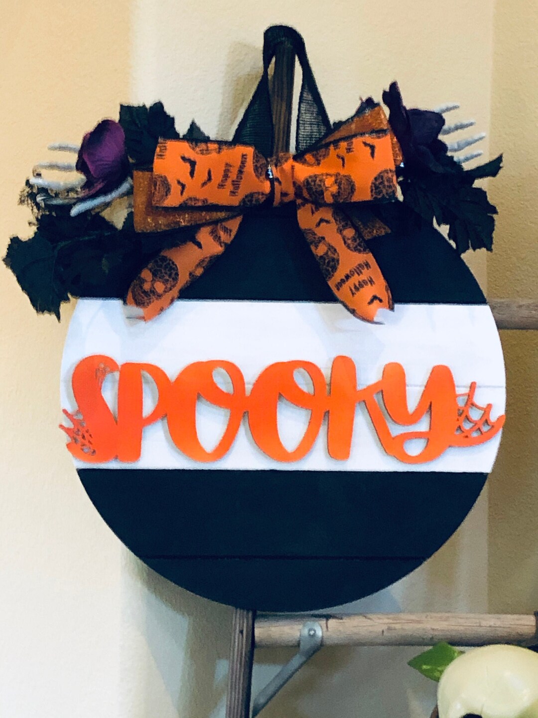 Spooky Halloween Door Decor, Halloween Door Hanger, Welcome Door Sign ...