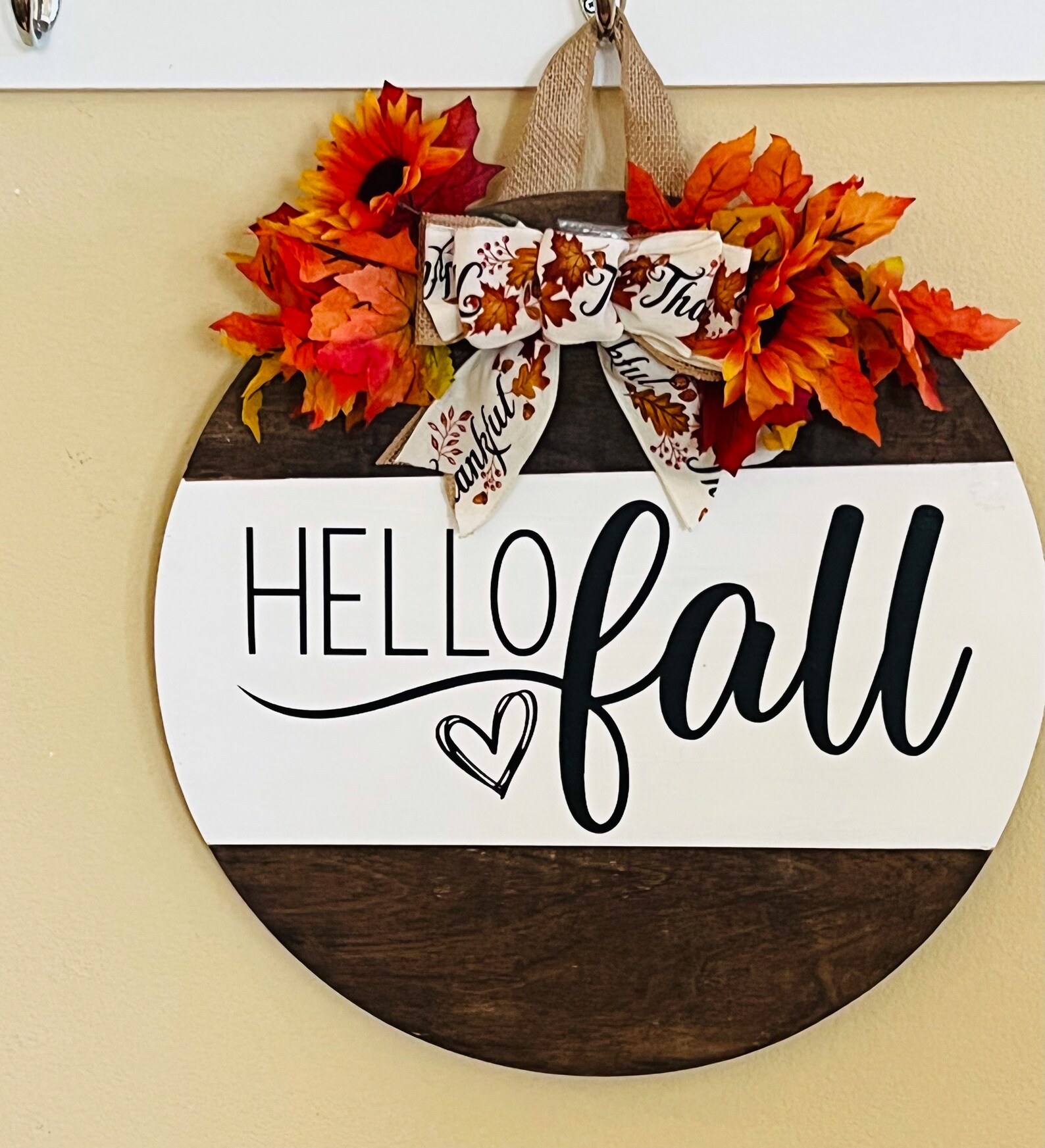 Hello Fall Front Door Decor, Front Door Fall Welcome Sign, Fall Door ...