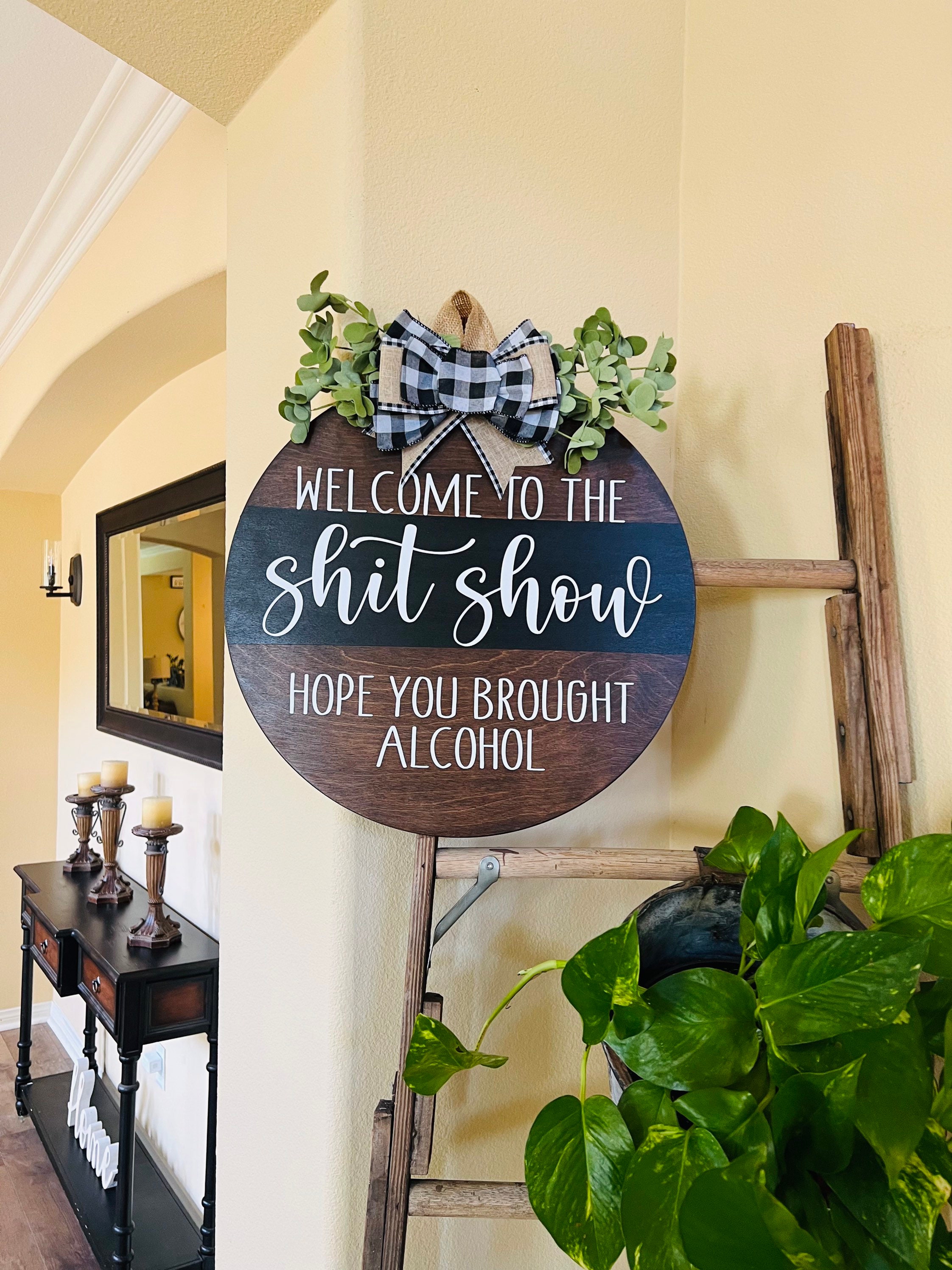 Welcome to the Shit Show Shit Show Door Sign Welcome Door - Etsy