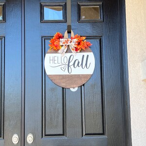 Hello Fall Front Door Decor, Front Door Fall Welcome Sign, Fall Door ...