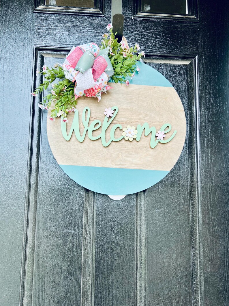 Spring Front Door Decor, Welcome Spring Wreath, Spring Decor, Spring ...