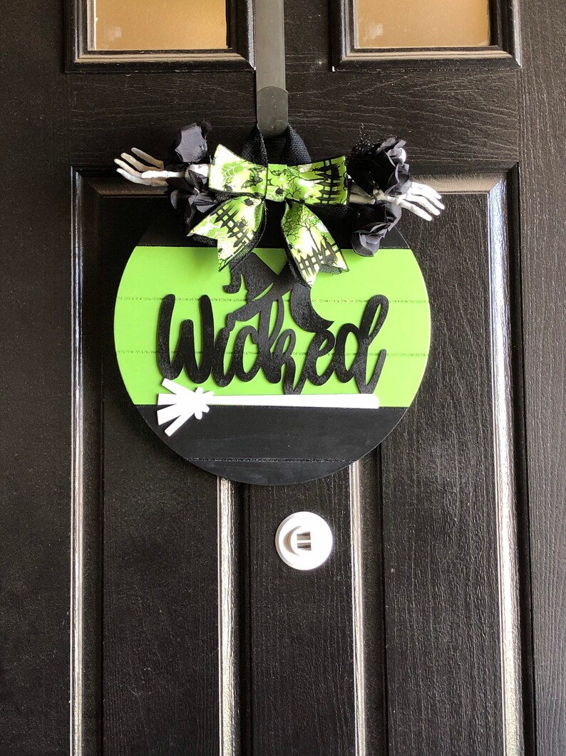 Halloween Door Decor Wicked Welcome Sign Halloween Door - Etsy