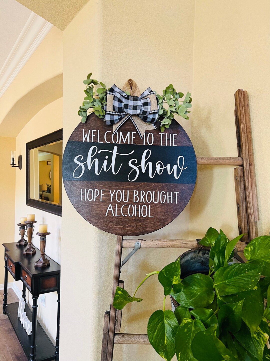 Welcome to the Shit Show, Shit Show Door Sign, Welcome Door Hanger ...