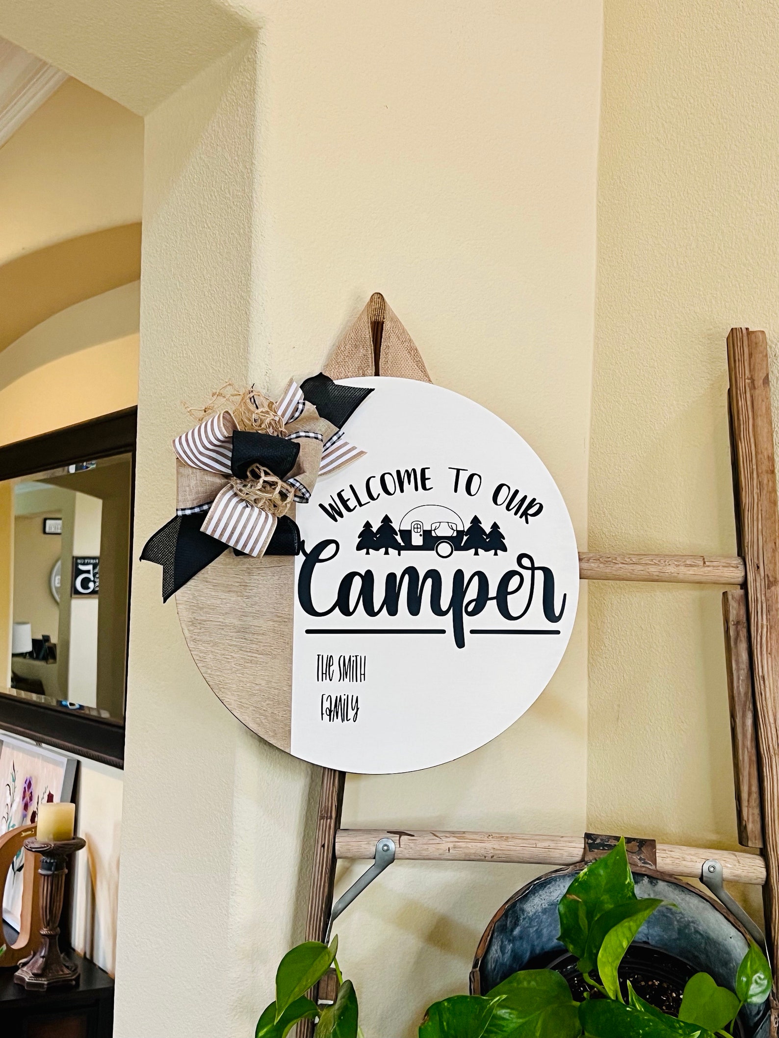 Camper Door Decor, Welcome Camper Sign, Camper Door Hanger, Camper ...