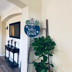 Beach Door Decor, Beach Door Hanger, Nautical Door Sign, Beach Wood ...